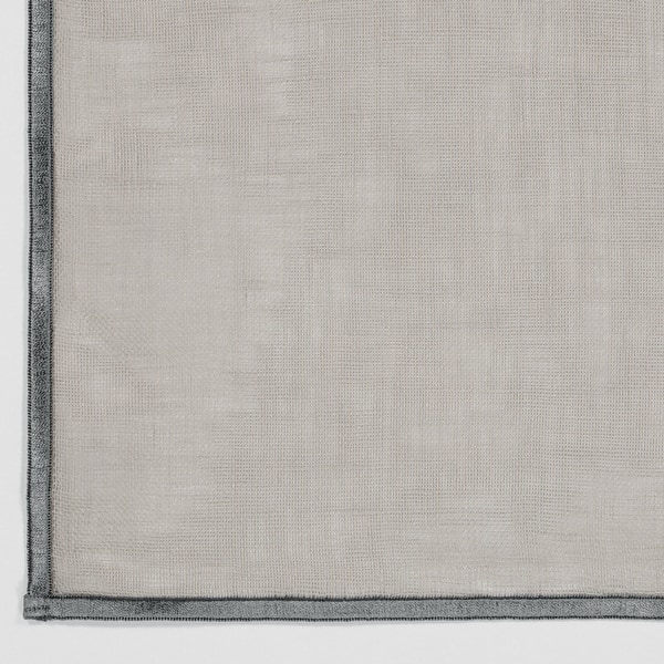 Fieldcrest Luxury Linen Border Stripe Sheer Rod Pocket Back Tab Single ...