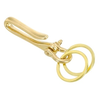 U Shape Hook Keychain, Solid Brass U Key Loop Hook Belt Clip Hooks ...