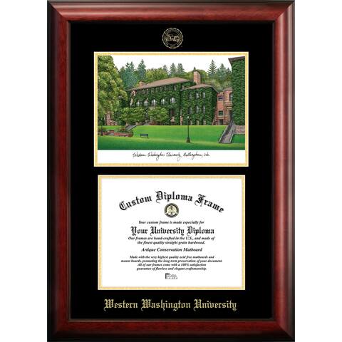 Western Washington University 11w x 8.5h Gold Embossed Diploma Frame ...
