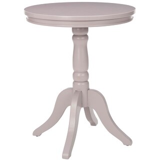 SAFAVIEH Radislava Light Grey Round Side Table - 20.1" x 20.1" x 25.2 ...