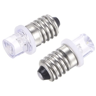 10Pcs E10 Screw Base LED Bulb DC6.3V 0.25W Hollow Head Mini Lights w ...
