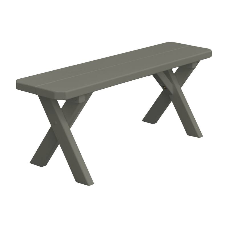 Pine 4' Crossleg Bench - Overstock - 32695610