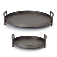 Round Metal Tray (Set of 2) - Bed Bath & Beyond - 38291075