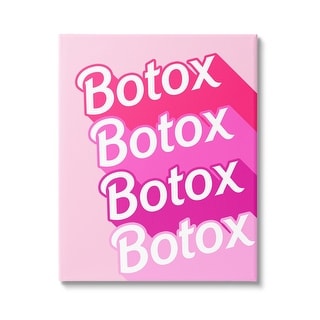 Stupell Glam Pink Botox Phrase Canvas Wall Art Design by Daphne ...