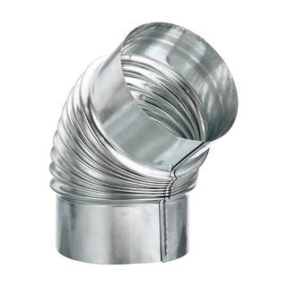 45 Degree Elbow Duct Pipe Connector, HVAC Galvanized Iron Adapter ...
