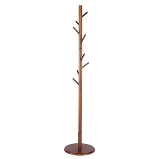 Wooden Tree Coat Rack Stand Adjustable Sizes Free Standing Coat Rack ...