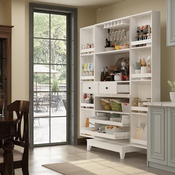 Multifunctional Kitchen Cabinetand Wine Cabinet Wine Glass Rack Pantry ...