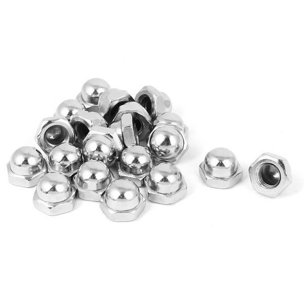 M10 Thread Dia Dome Head Carbide Steel Cap Acorn Hex Nuts 20pcs - Bed ...