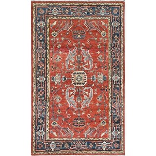 Shahbanu Rugs Tomato Red Natural Dyes Densely Woven Pure Wool Hand ...
