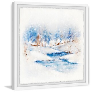 'Winter Stream' Framed Painting Print - Bed Bath & Beyond - 34829897