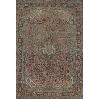 Pink Vintage Tabriz Persian Area Rug Handmade Wool Carpet - 6'4" x 9'7 ...
