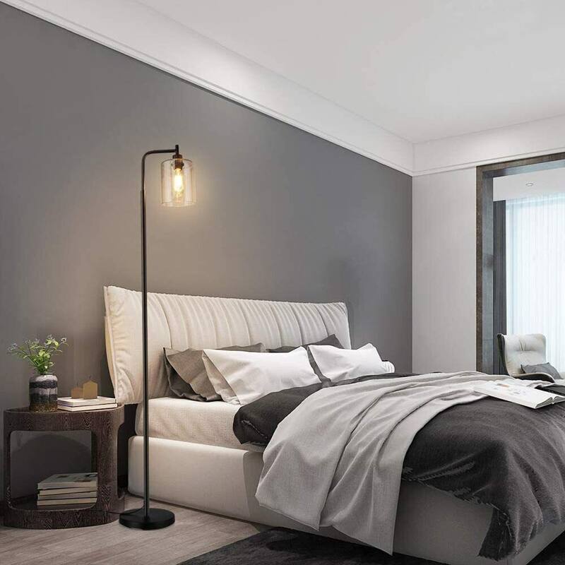Floor Lamp Black Standing Industrial LED Tall Standing Lamp - 1 - On ...