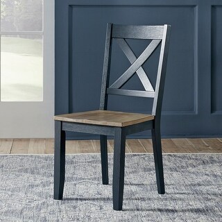 Lakeshore X Back Side Chair- Navy- Set of 2 (Set of 2) - Bed Bath ...