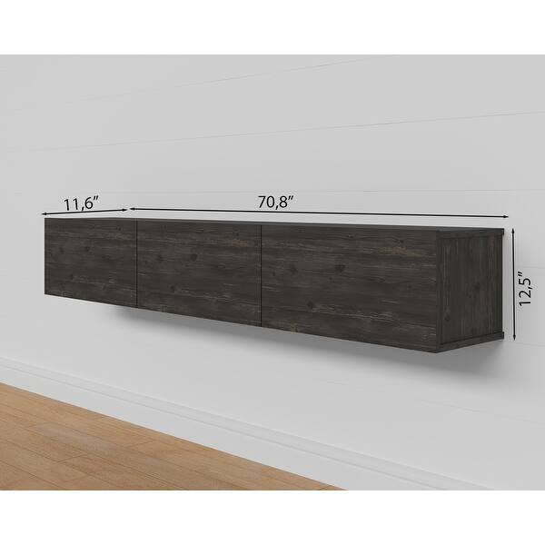Lucy-Mea Floating 71"TV Stand Up to 80" TV's Wall Mounted Media Console ...