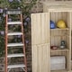 Outsunny Outdoor Storage Cabinet with 3 Shelves, Wooden Garden Shed ...
