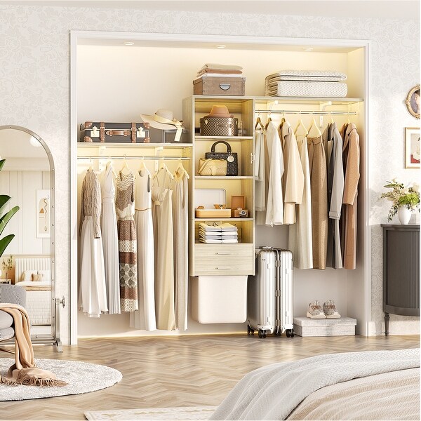 Wall mounted closet shelves store