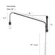 Vienna Plug-In Adjustable Swing Arm Wall Lamp in Matte Black Extendable ...