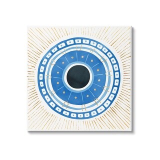 Stupell Patterned Evil Eye Mati Symbol Stretched Canvas Wall Art ...