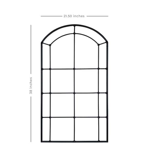 Stratton Home Decor Arched Metal Window Frame with Matte Black Finish ...