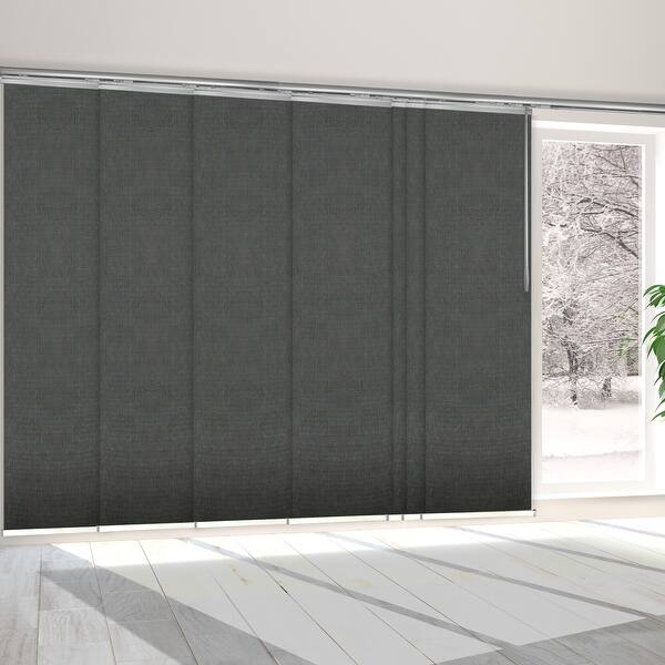 InStyleDesign Charc 7-Panel Single Rail Panel Track Extendable 110"-153 ...