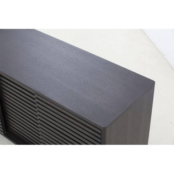 Walnut sideboard tables wood and stainless steel buffet table TV stand ...