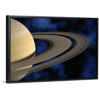"Saturn planet" Black Float Frame Canvas Art - Bed Bath & Beyond - 25502249