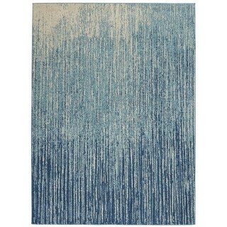5' x 7' Navy and Light Blue Abstract Area Rug - 3'6" - Bed Bath ...