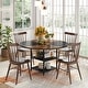 Round Dining Table for 4, 47 inch Kitchen Table Small Dinner Table with ...