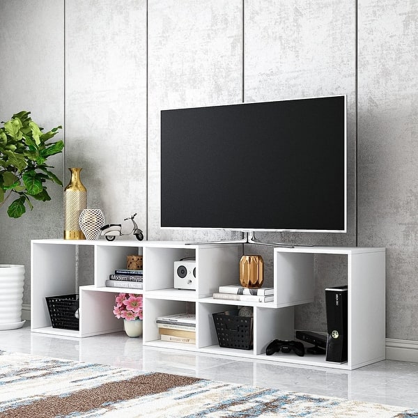 Grondin 2-Piece L Shaped TV Stand, Multi-Functional Free Combination ...