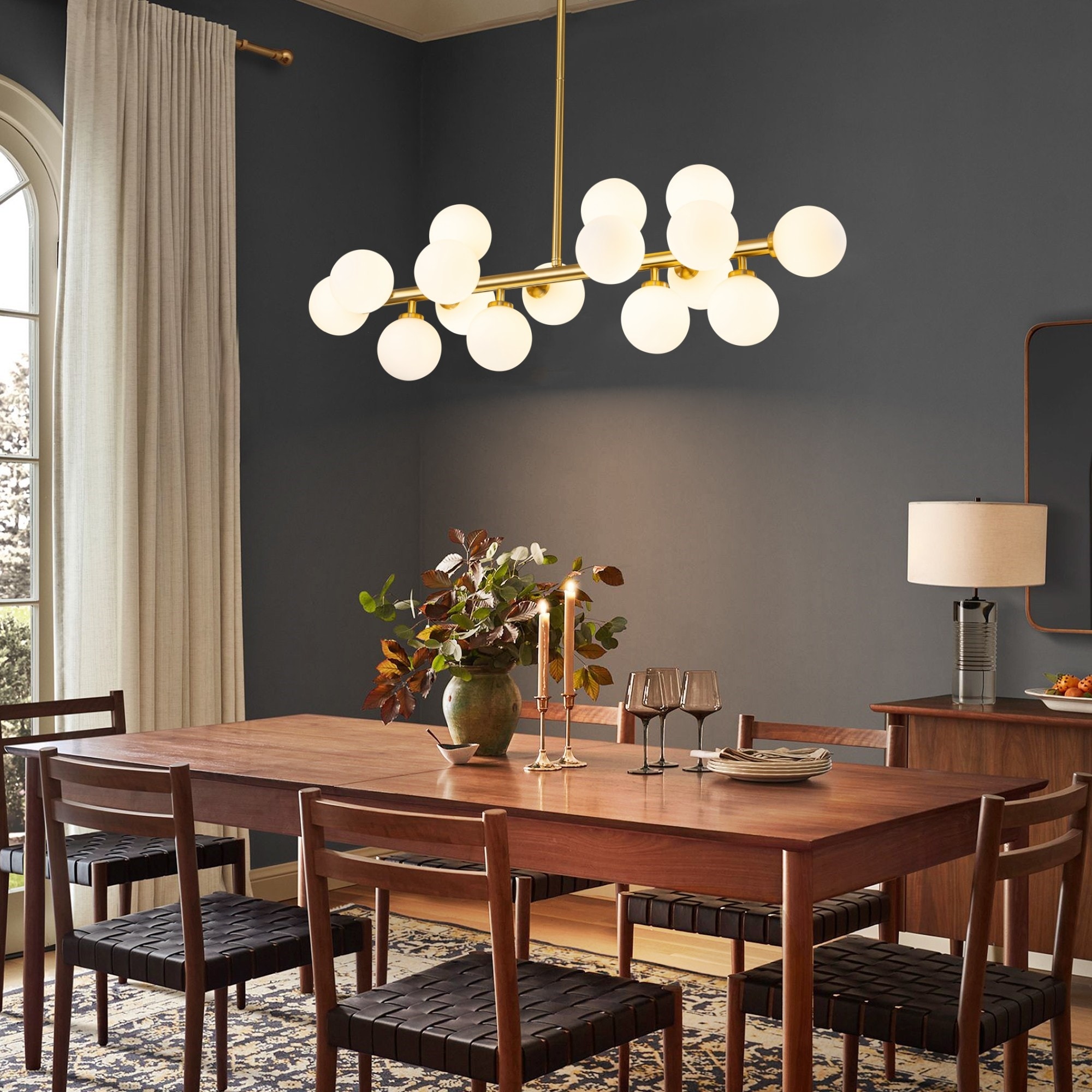 19-Light Modern Large Round Cluster Glass Bubble Chandelier Sputnik ...