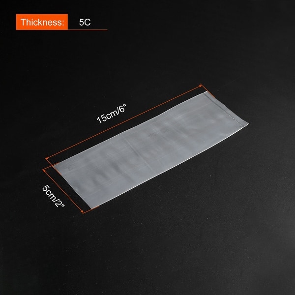 Flat Open Poly Bags Non-Sticky PE Retail Pouches 2 Mil 2x6 in 1000pcs ...