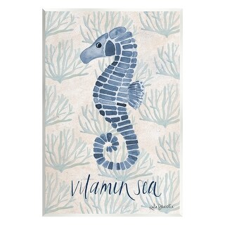 Stupell Vitamin Sea Aquatic Pun Seahorse Wall Plaque, Design By Katie ...