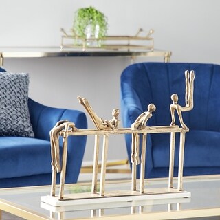 Gold Aluminum Metal Dancer Sculpture - Bed Bath & Beyond - 42946806