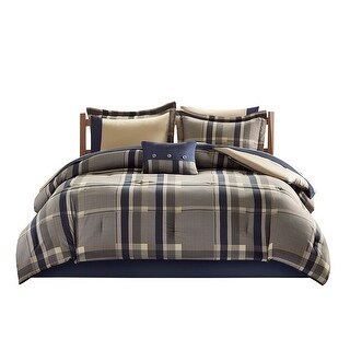 Gracie Mills Lirael Classic Plaid Brushed Microfiber Comforter Set with Bed Sheets - Bed Bath ...
