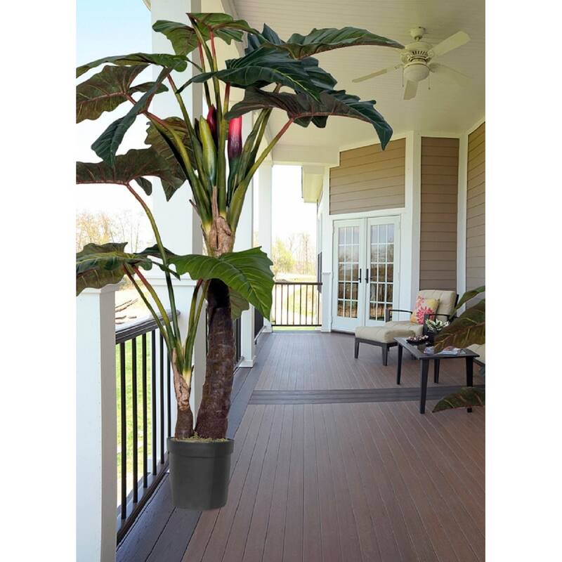 Pottery Pots Large Alocasia Indoor Outdoor Artificial Tree with Pot, 86 ...