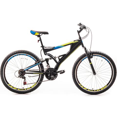 26 Inch Mountain Bike with Full Suspension 21-Speed Aluminum Frame ...
