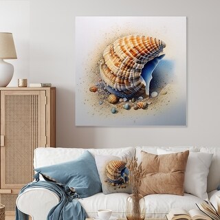 Designart "Coastal Seashell III" Animals Metal Wall Art - Bed Bath ...