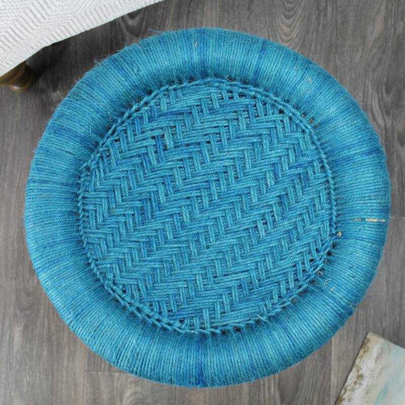 Natural Geo Moray Handwoven Jute Accent Stool (Set of 2) - Overstock ...