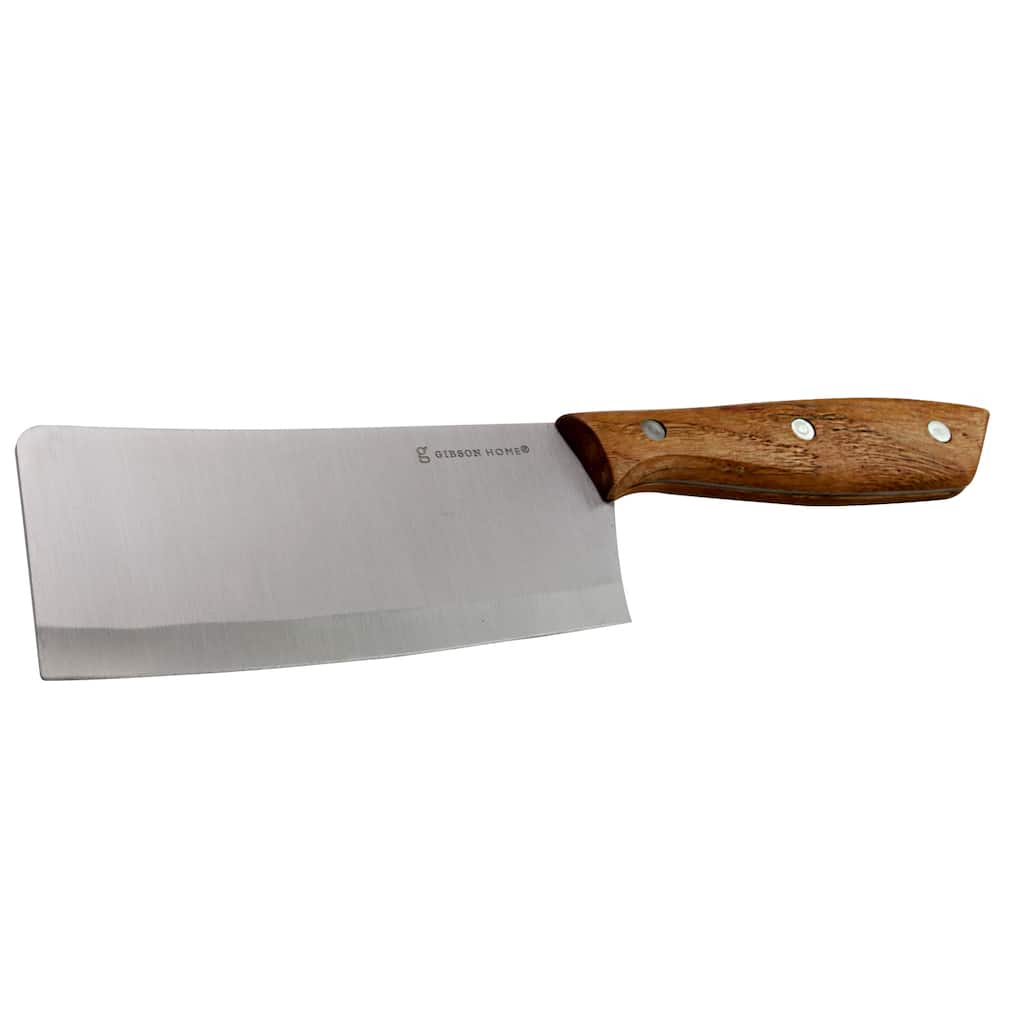 Gibson Home Seward 6 inch Stainless Steel Cleaver with Wooden Handle ...