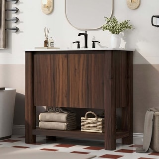 Chic Bathroom Vanity with Innovative Storage and Exquisite ...