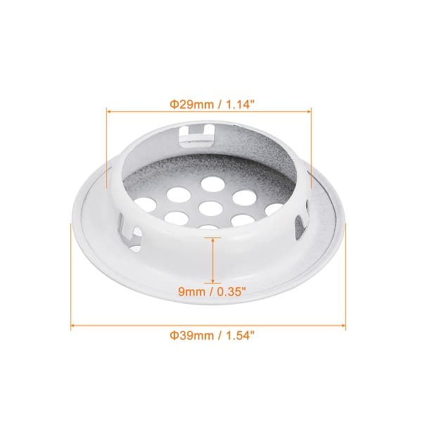 29mm Circular Soffit Vent, 20pcs Stainless Steel Round Air Vents, White ...