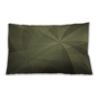 Ahgly Company Patterned Indoor-Outdoor Army Green Lumbar Throw Pillow ...