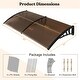Outdoor Overhang Awning For Sunlight Rain Snow Wind Protection - Multi ...