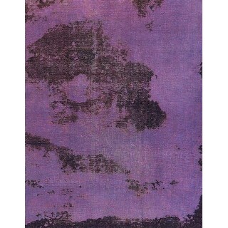 Ahgly Company Machine Washable Abstract Rich Lilac Purple Area Rugs ...