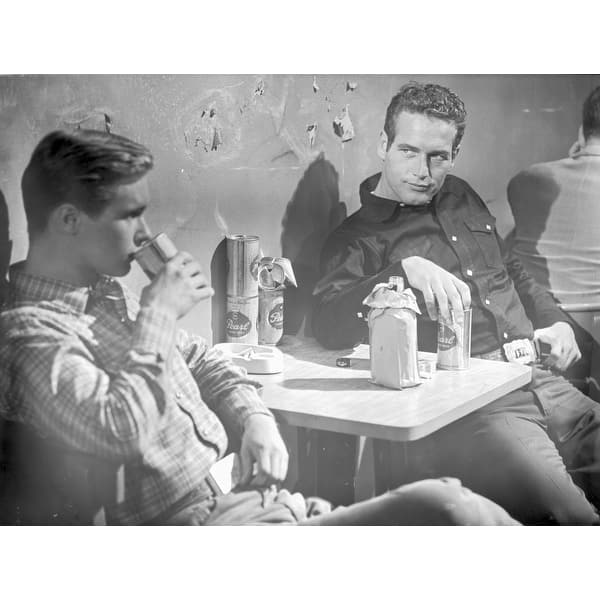 Hud Classic Two Men Drinking and Talking Photo Print - Bed Bath ...