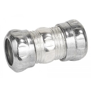 10 Pcs, 3/4 in. EMT Rain Tight Compression Coupling, Steel, Zinc Plated ...