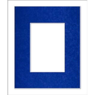8x16 Mat Bevel Cut for 6x12 Photos - Acid Free Royal Blue Suede Precut ...