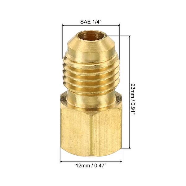 Brass Flared Plug, 5 Pack SAE Flare Tube Fitting 45 Degree Fittings ...