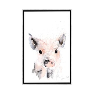 iCanvas "Mini Pig I" by Syman Kaye Framed - Bed Bath & Beyond - 37644716