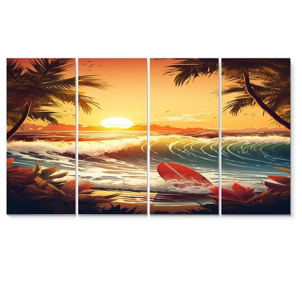 surfboard sunset design